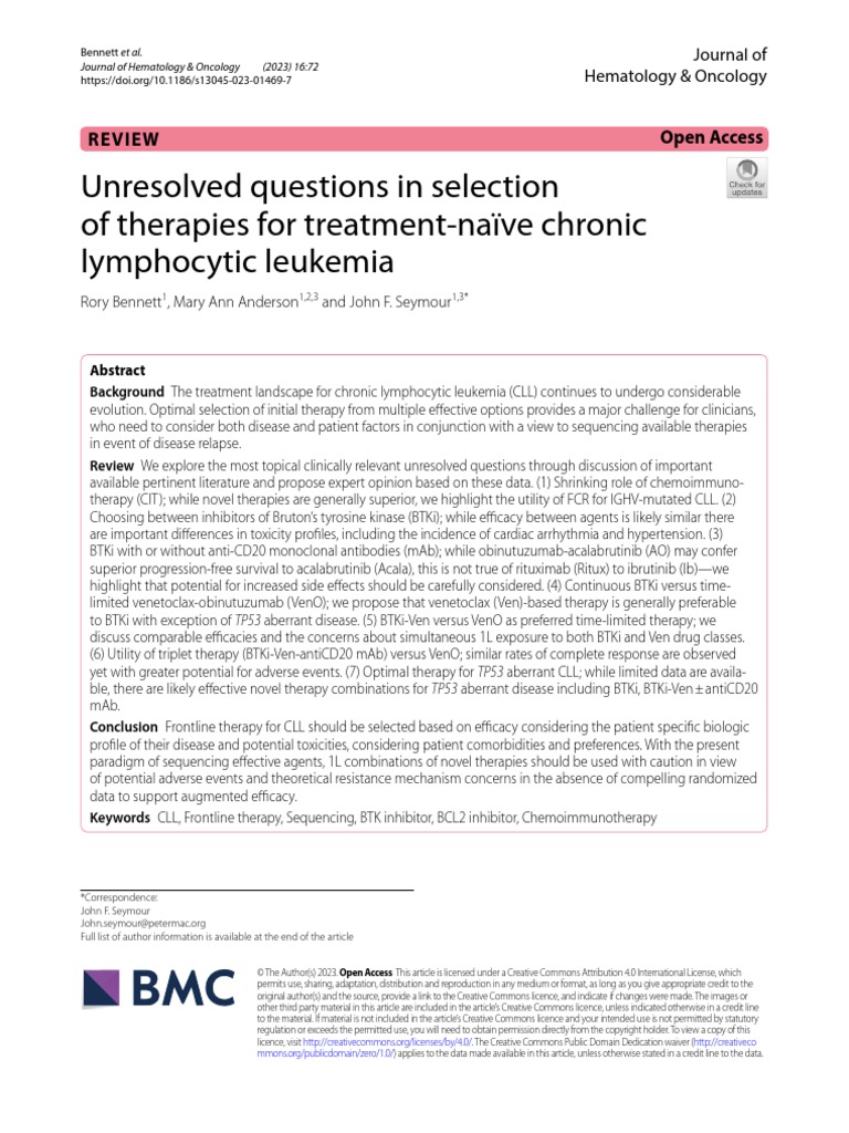 Unresolved Questions in Selection of Therapies For Treatment Naïve ...