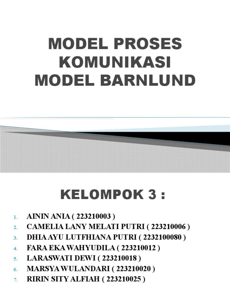 Revisi PPT Model Barnlund | PDF
