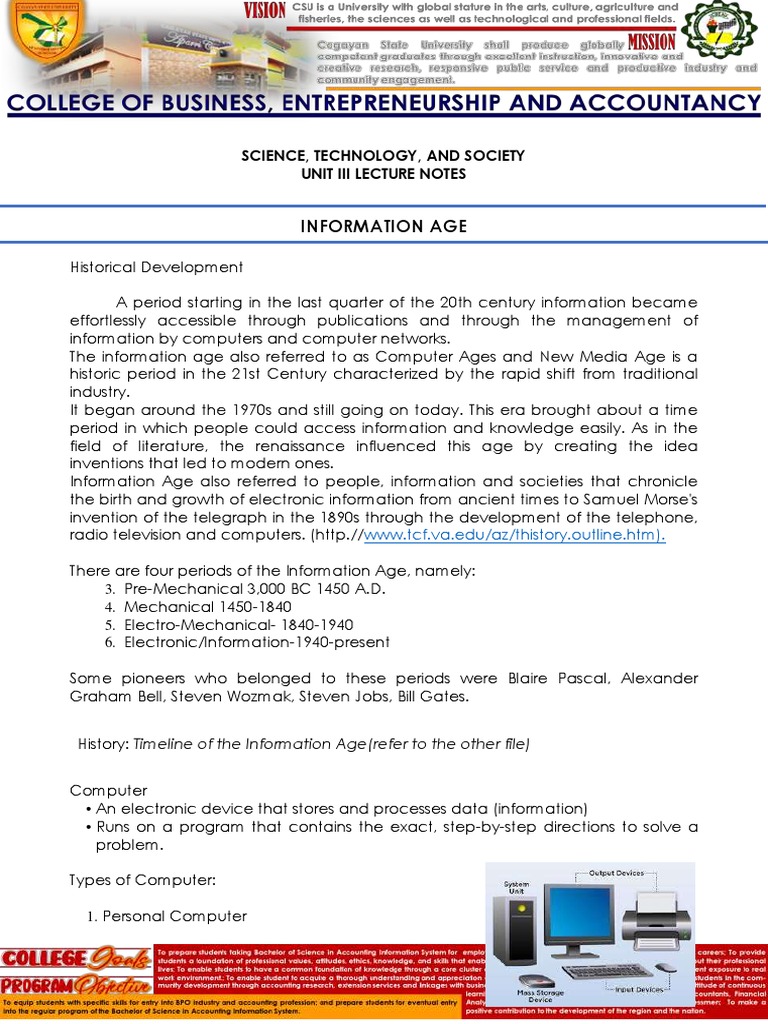 STS UNIT III LECTURE NOTES Final | PDF