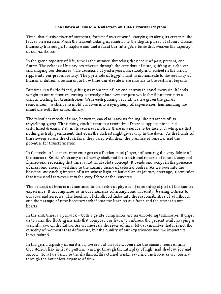 The Dance of Time: Life's Eternal Rhythm | PDF