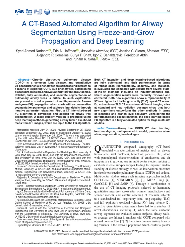 A Ct Based Automated Algorithm For Airway Segmentation Using Freeze And Grow Propagation And