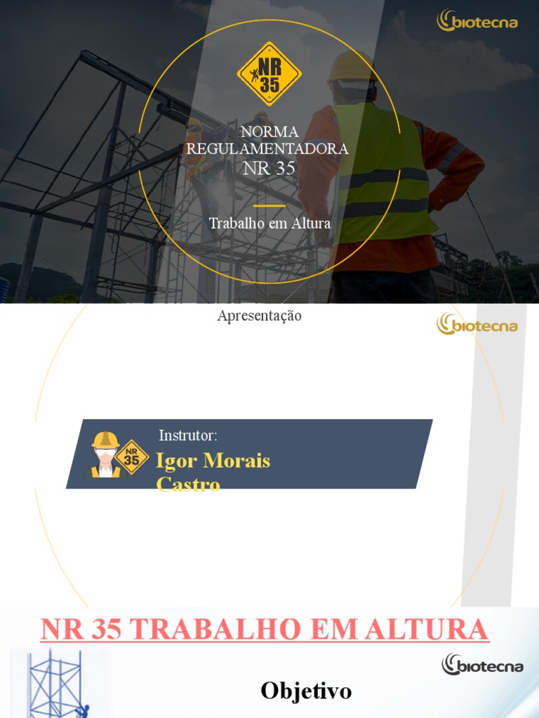 NR35 - Aula 31-07 | PDF | Primeiros socorros | Risco