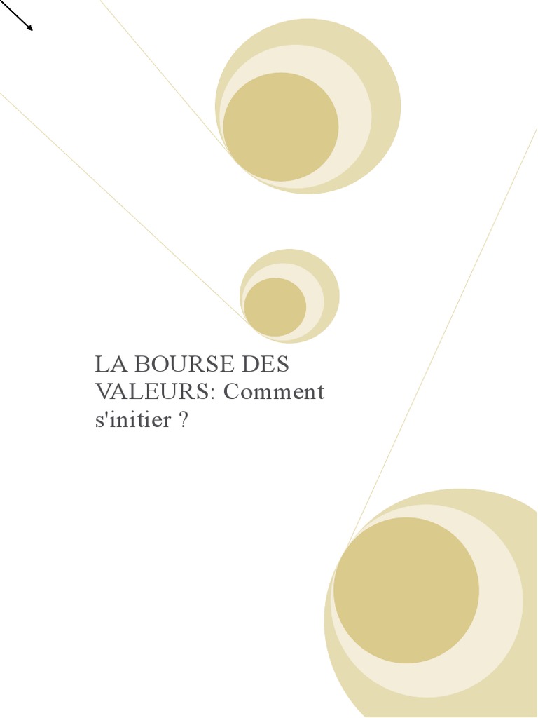 Initiation à la Bourse des Valeurs | PDF | Action (Finance) | Bourse ...