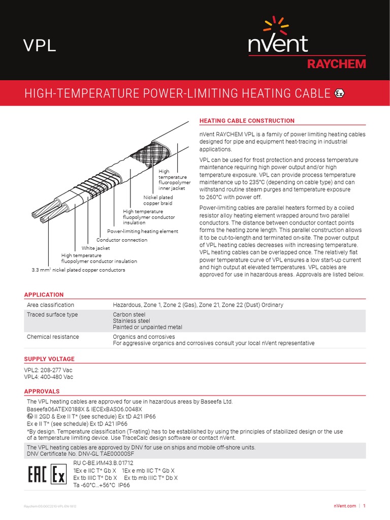 Industrial Heat-Tracing Cables | PDF | Manufactured Goods | Materials