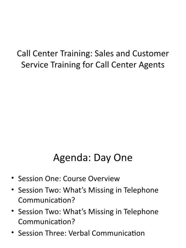 Call Center Training | PDF | Communication | Nonverbal Communication