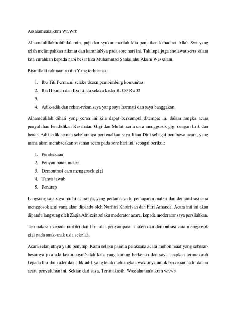 Text MC - Anak Sekolah Fix | PDF