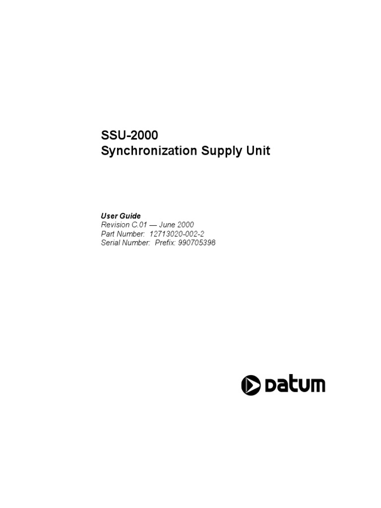 Ssu 2000 | PDF | Input/Output | Manufactured Goods