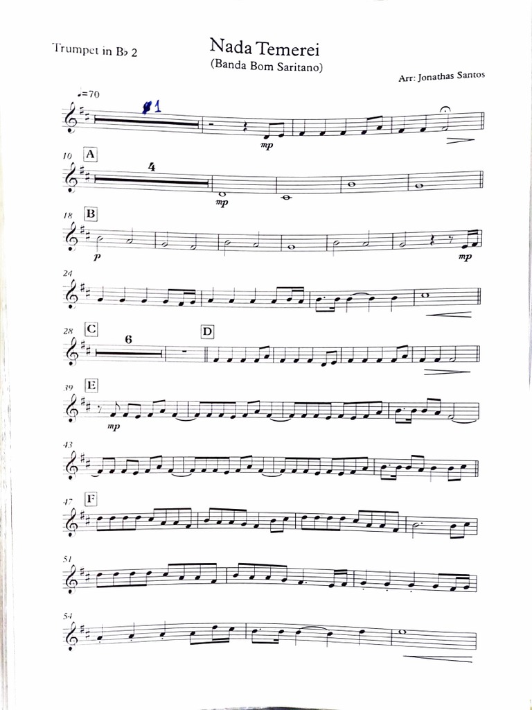 Nada Temerei - Partitura BB - Trompete/Cornet | PDF