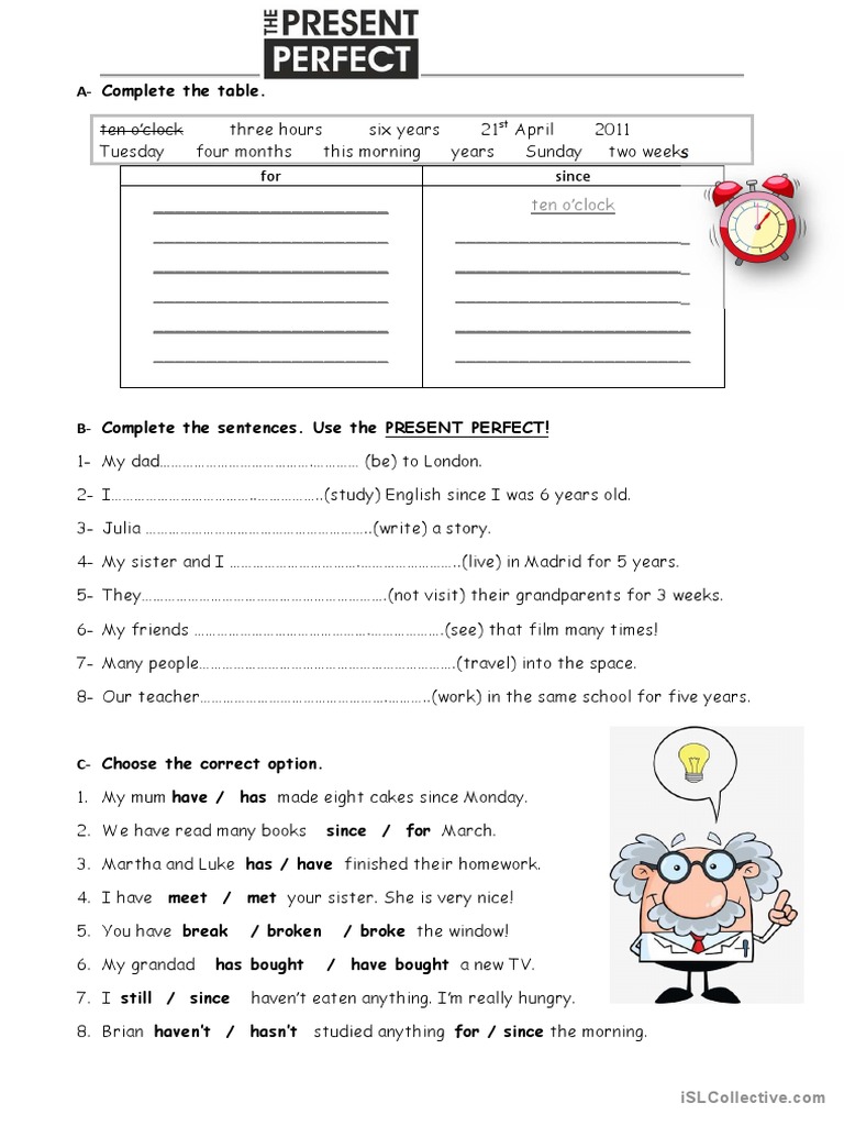 Present Perfect Exercises A2 Level | PDF