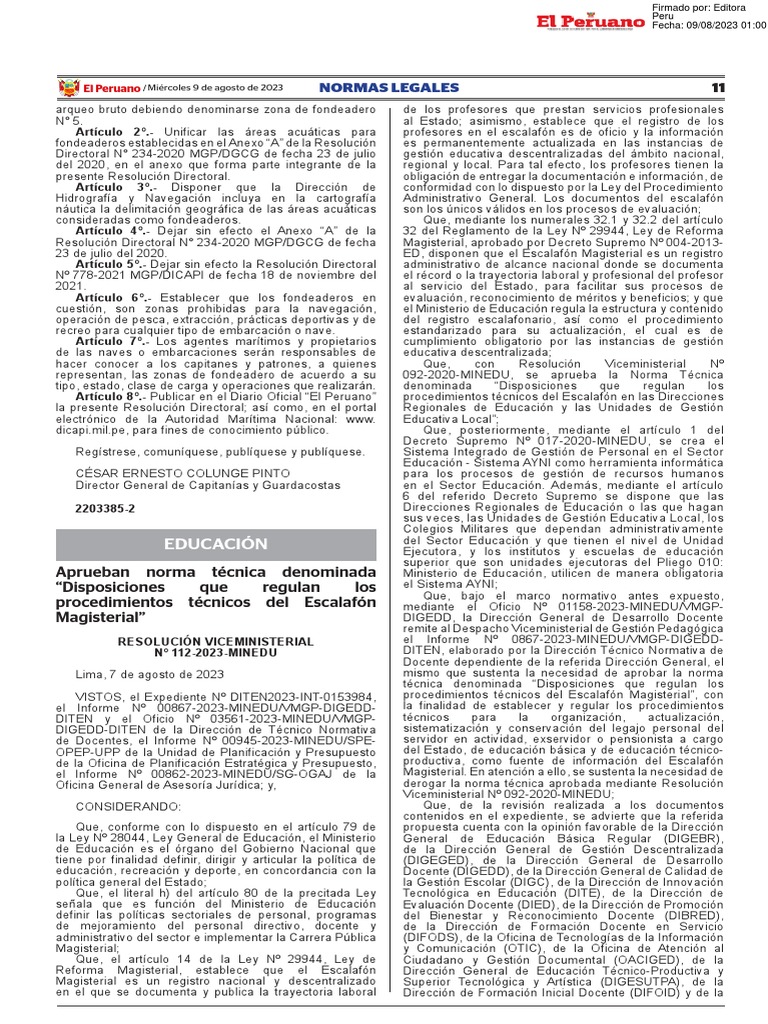 Aprueban Norma Tecnica Denominada Disposiciones Que Regulan Resolucion ...