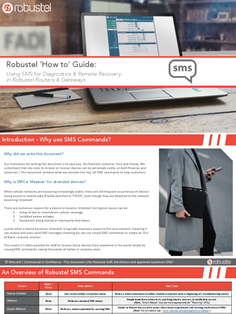 Robustel How To - SMS For Remote Recovery and Diagnostics v2 | PDF