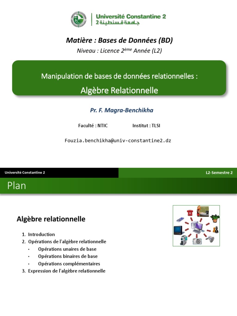 Chapitre 3-Algèbre Relationnelle | PDF