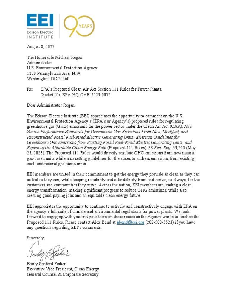 Edison Electric Institute Response | PDF | Renewable Energy ...