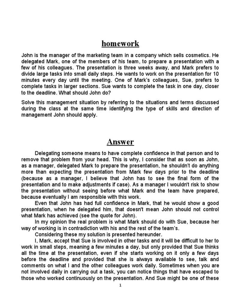 Management Situation | PDF