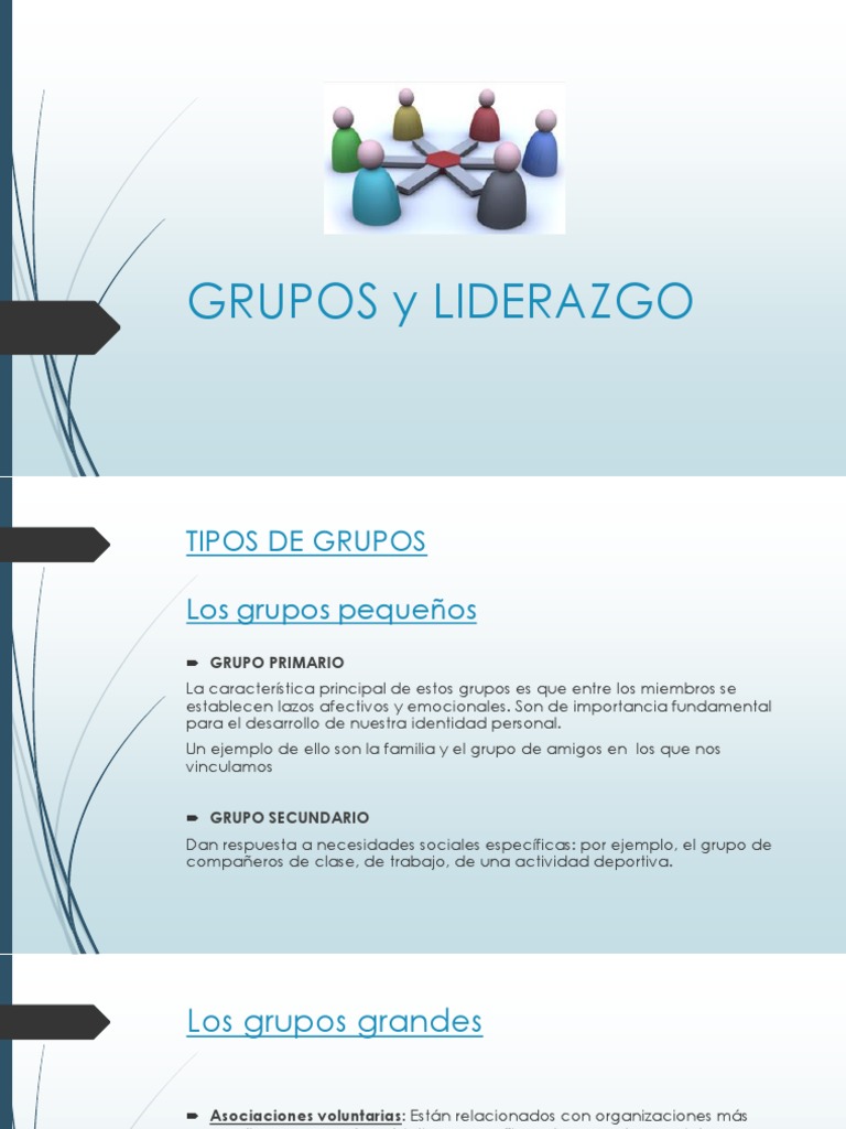 GRUPOS y LIDERAZGO | PDF | Liderazgo | Ciencias del comportamiento