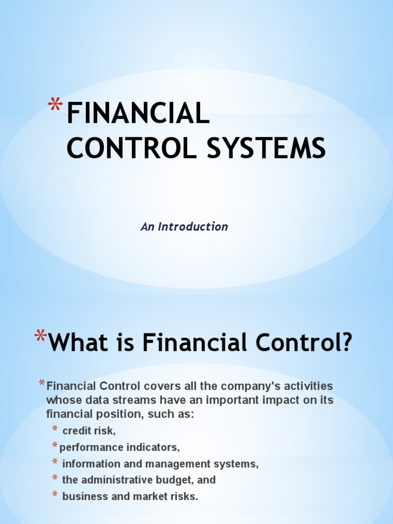 Financial Control Systems | PDF