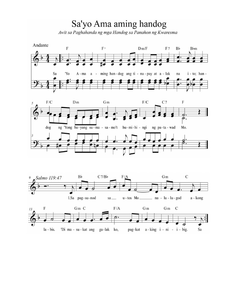 Sayo Ama Satb FMB | PDF