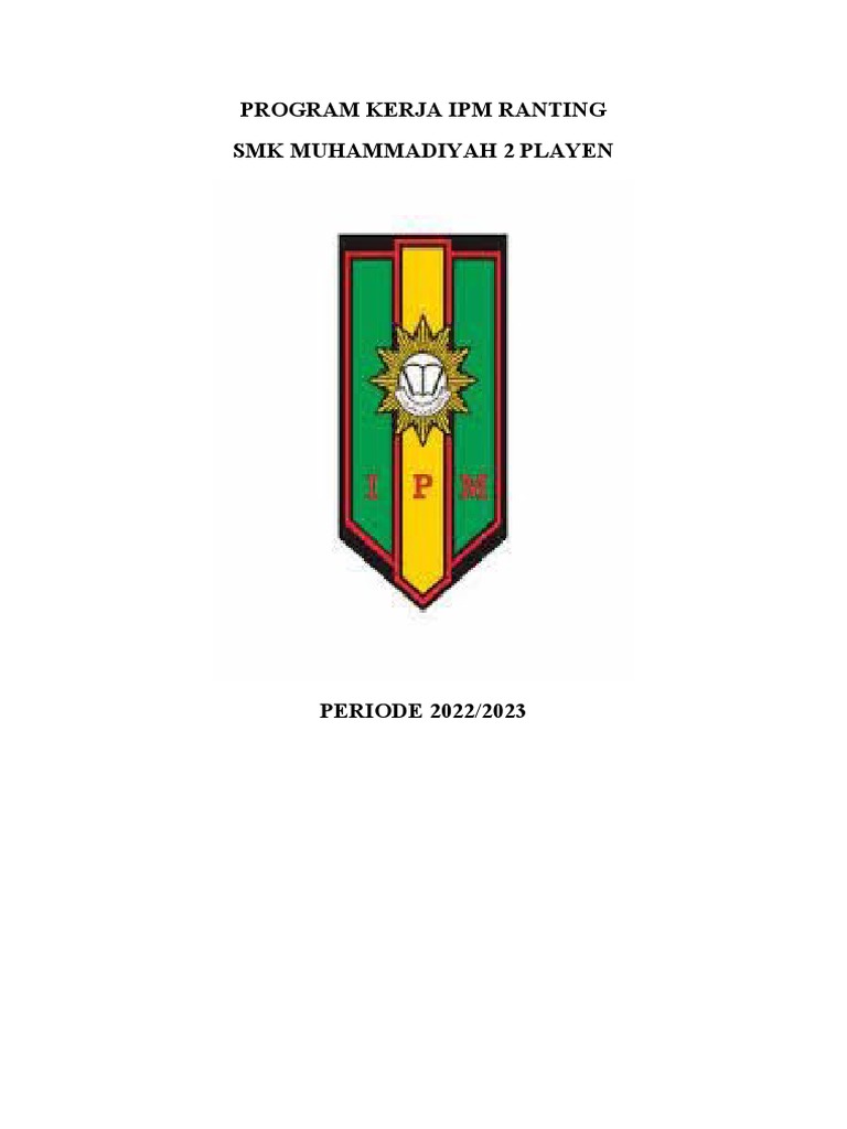 Program Kerja Ipm SMK Muhammadiyah 2 Playen-1 | PDF