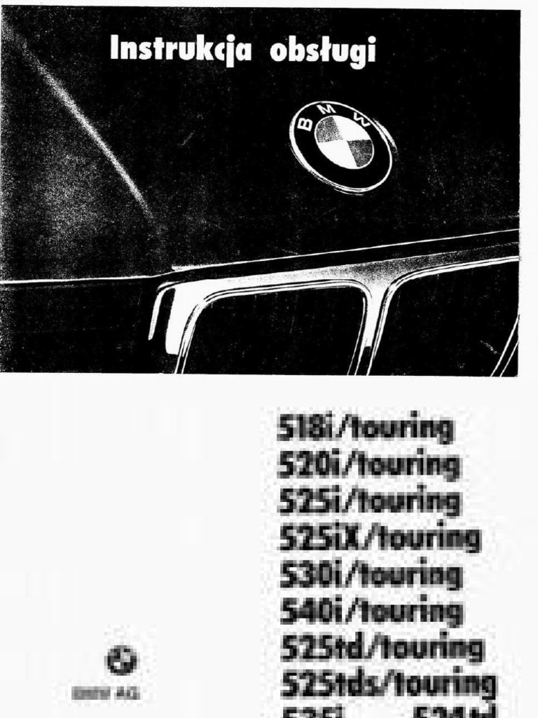 Instrukcja Obsługi BMW Serii 5 E34 PL | PDF