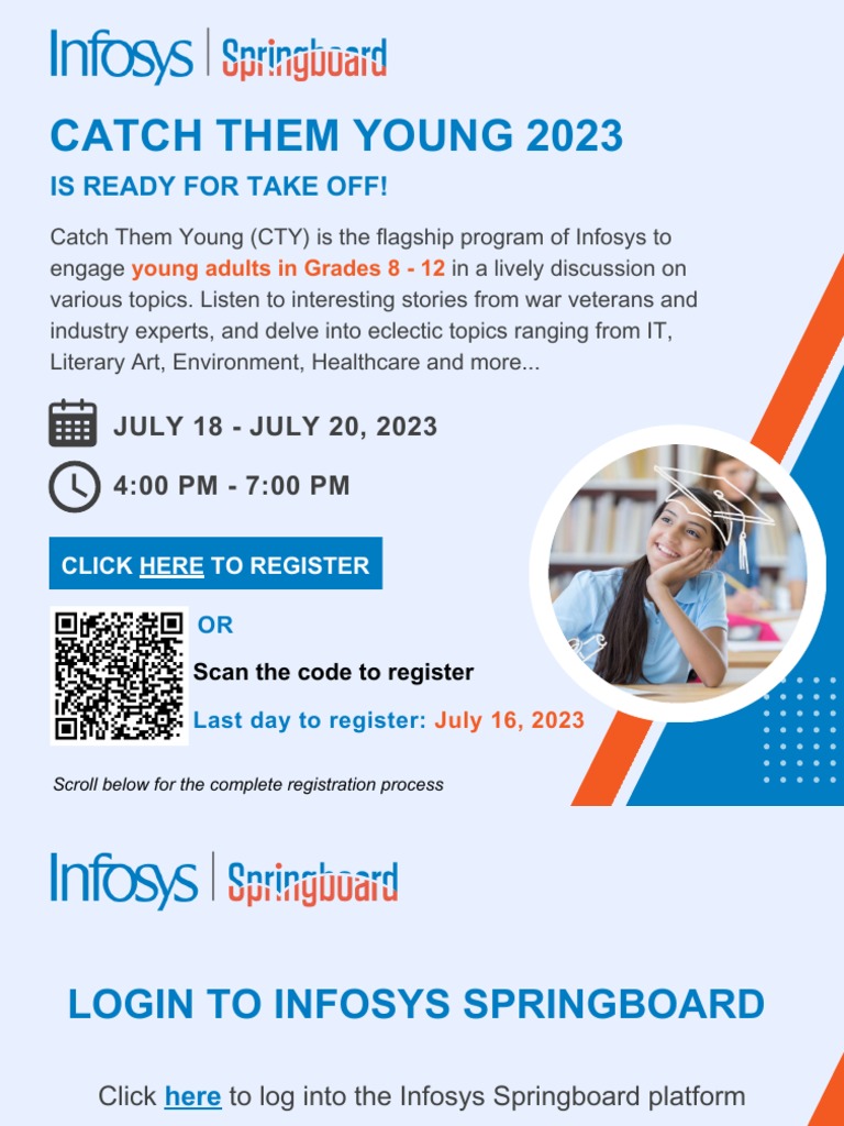 Infosys Springboard Catch Them Young 2023_Register Now | PDF