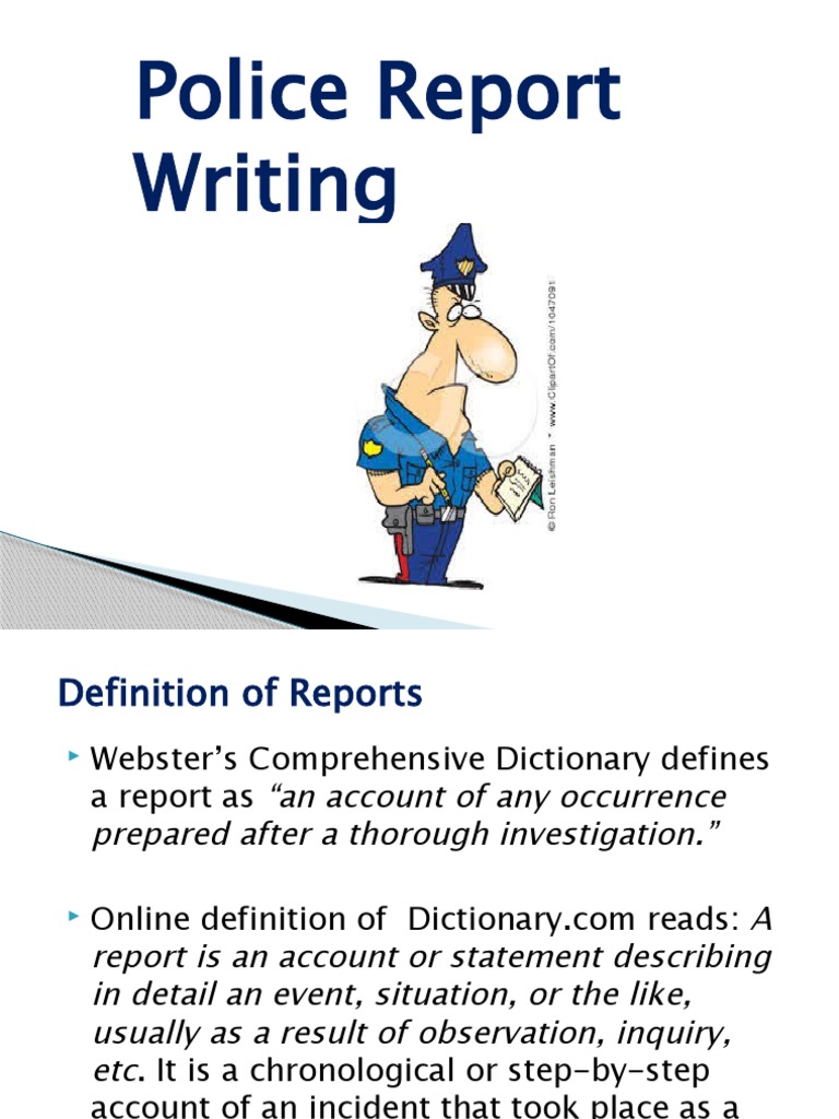Police Report Writing | PDF | Prosecutor | Police
