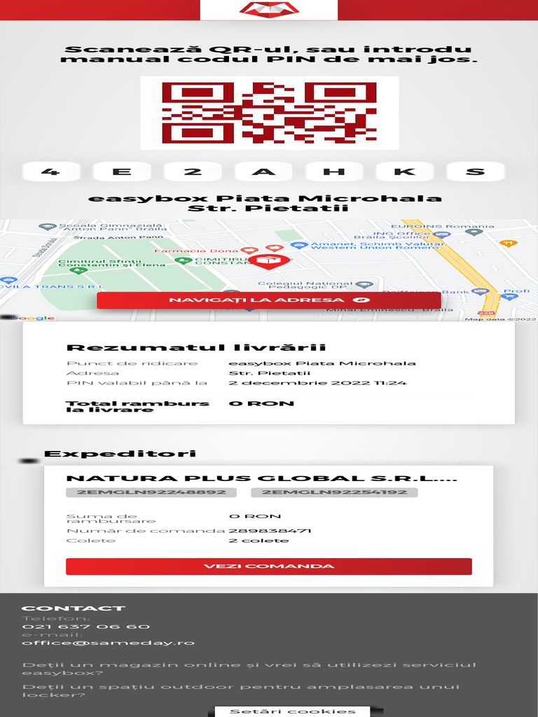 Sameday Courier - Easybox SMS | PDF