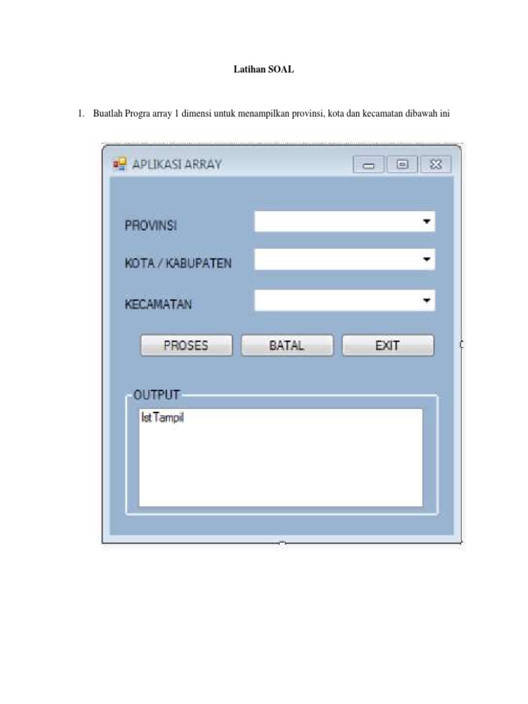 Soal Array 1 Dan 2 Dimensi | PDF