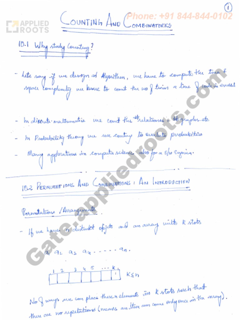 Counting and Combinatorics | PDF Counting and Combinatorics | PDF