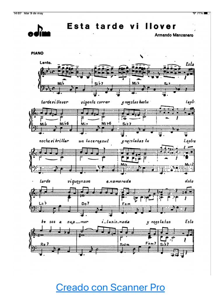 Esta Tarde VI Llover | PDF