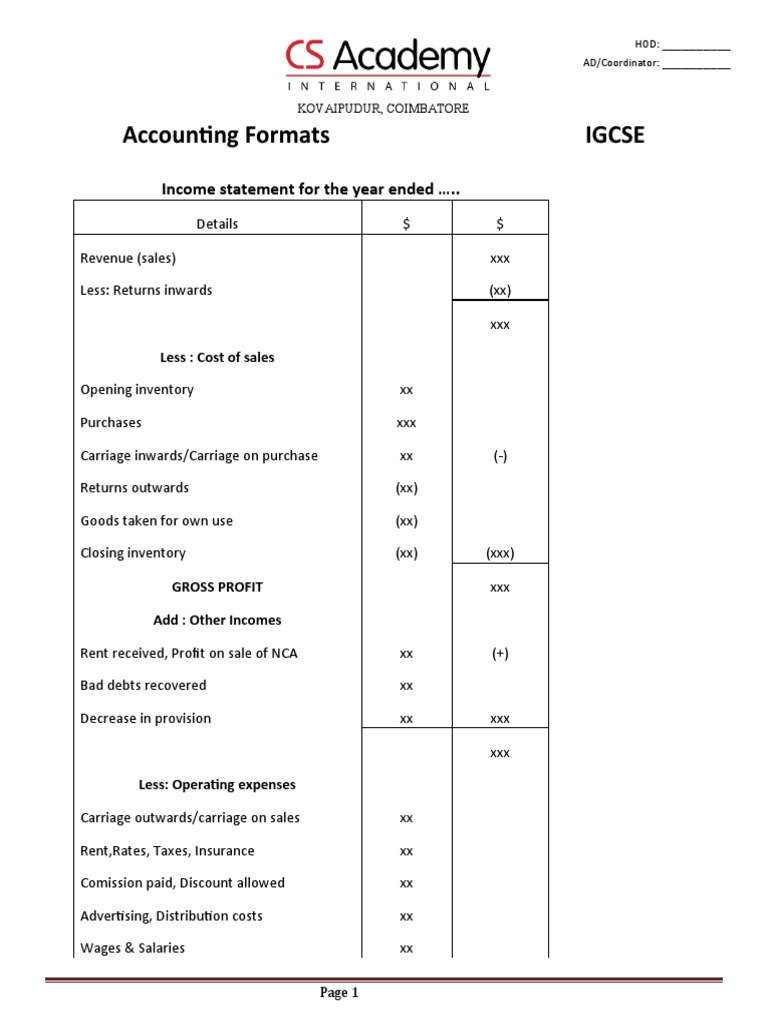 formats igcse | PDF