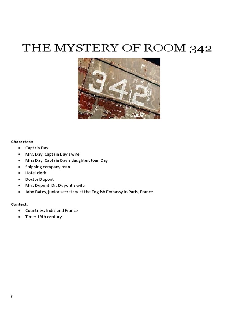 The Mystery of Room 342 | PDF