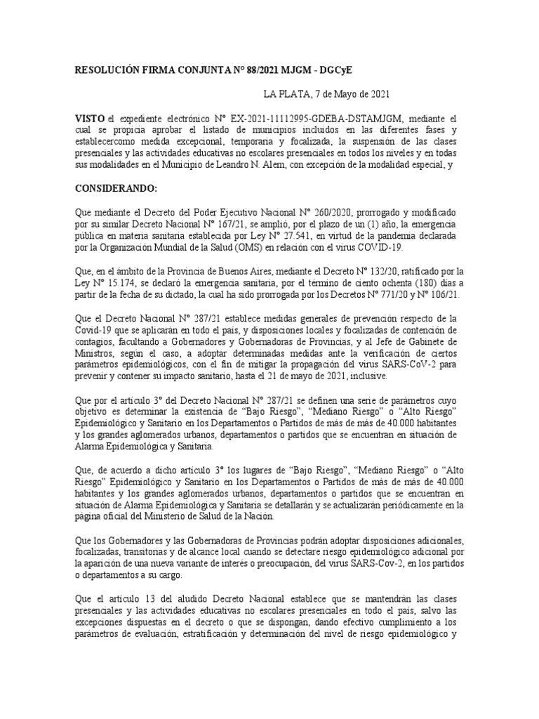 DGCYE. DPES. Disposición 88-21 y Sus Anexos. Cambio de Orientaciones y ...