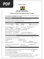 Kisumu County Job Application Form | PDF