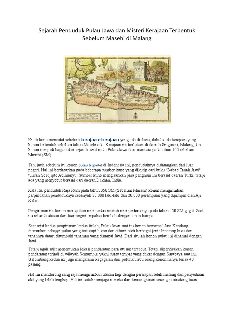 Cerita Sejarah Singkat | PDF