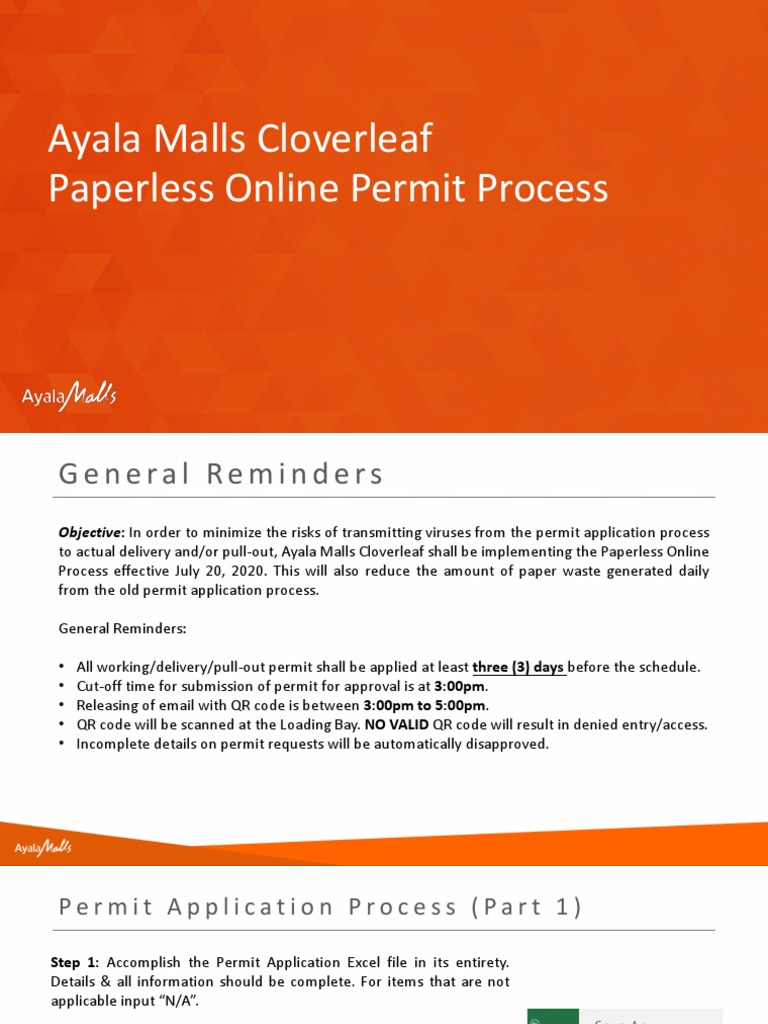 Paperless Online Permit Guidelines | PDF