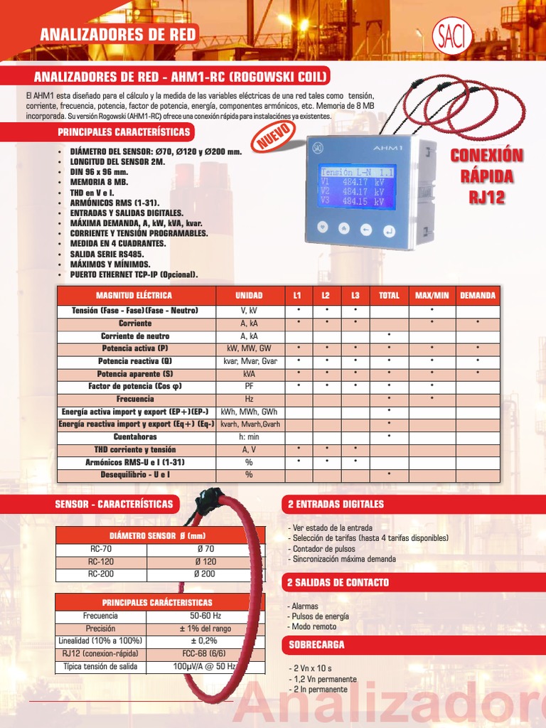 Analizador de Redes Ahm1-Rc | PDF