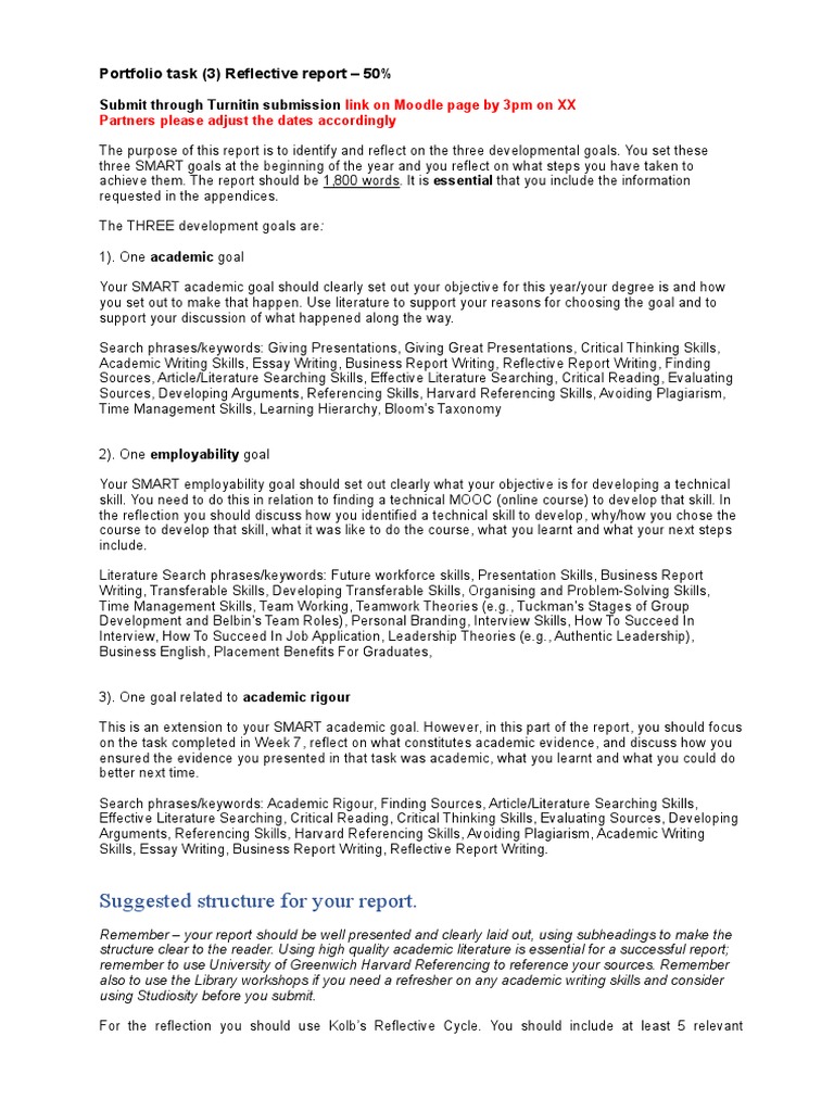 PPD1 Reflective Report Marking Rubric For Partners | PDF | Art