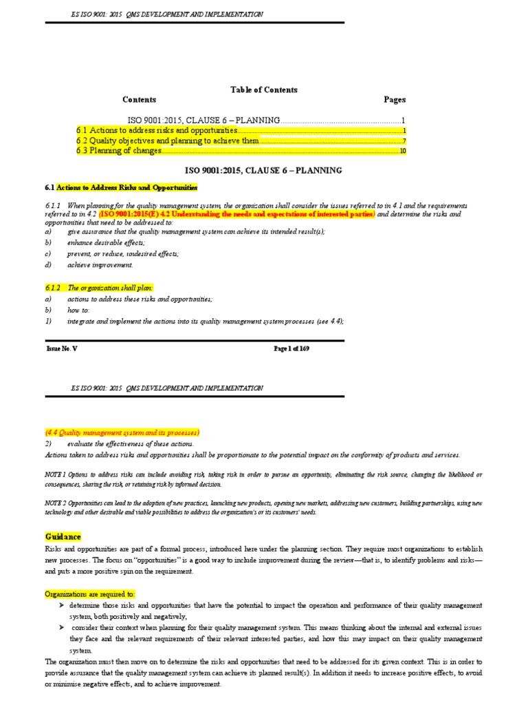 QMS Training Guide Prep. Based On.... Clause 6 HAM. 19.15EC | PDF ...