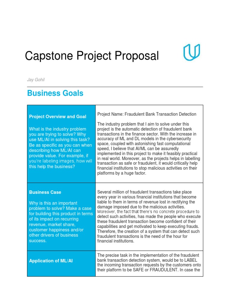 Capstone Project Proposal | PDF