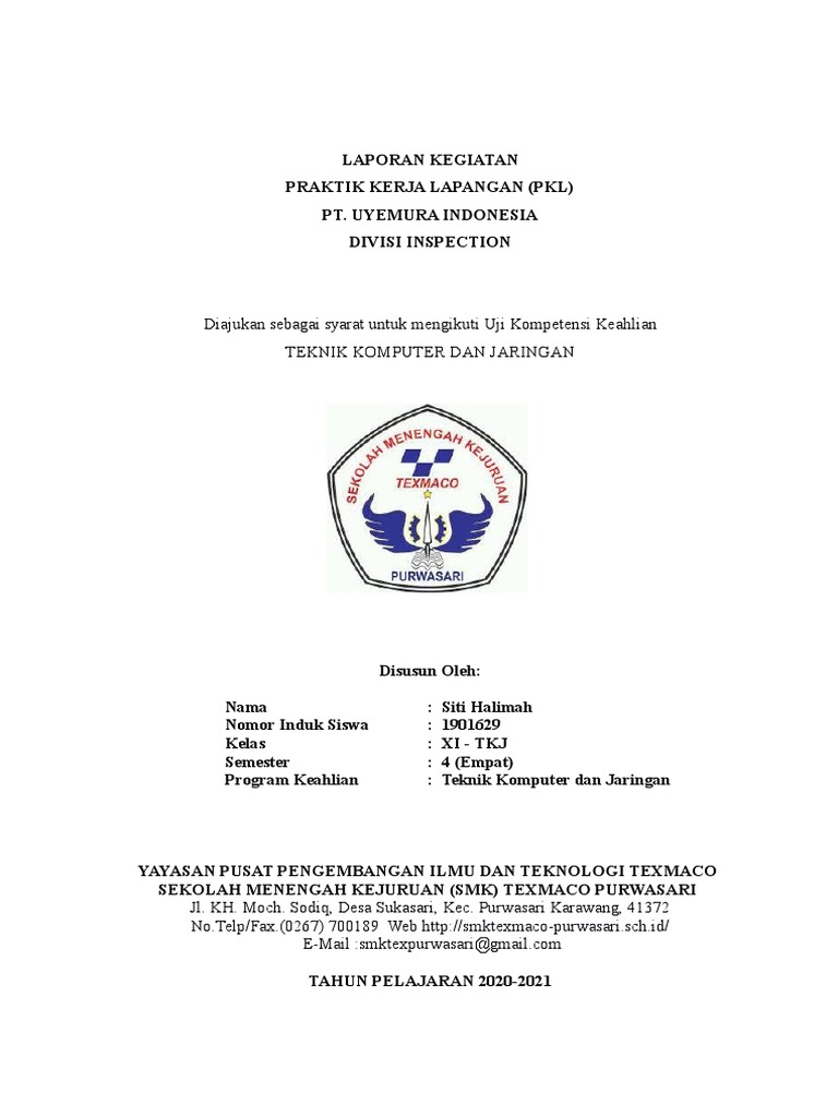 Contoh Laporan PKL SMK | PDF