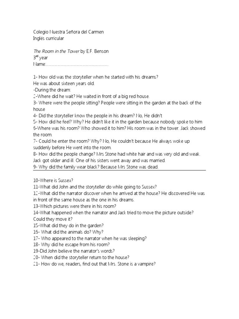 The Room in The Tower | PDF