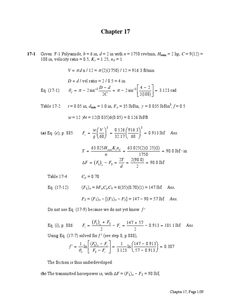 Chapter 17 Solution Sigly Mechanical Eng-1 | PDF