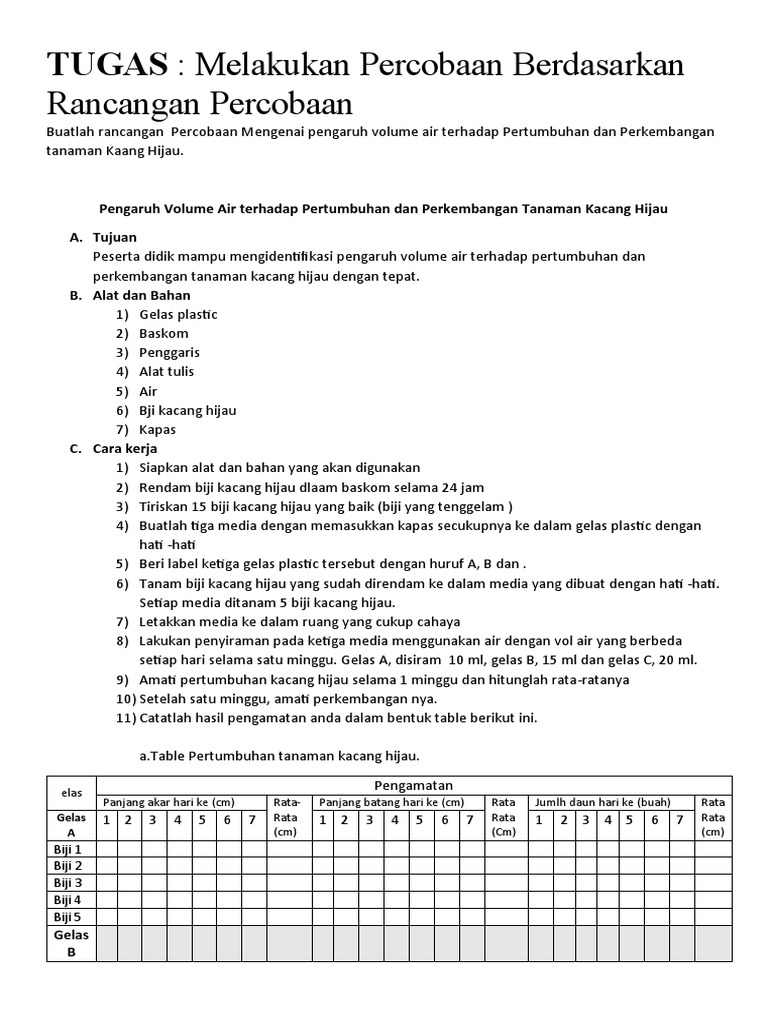 Rancangan Percobaan | PDF | Sains & Matematika