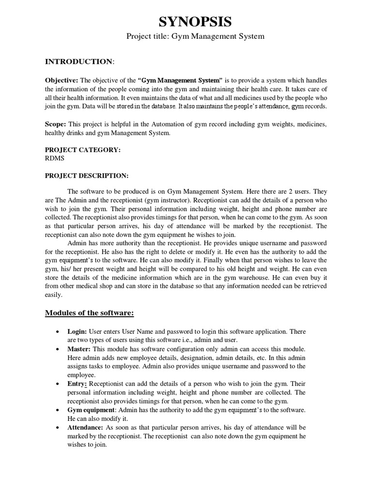 SYNOPSIS | PDF