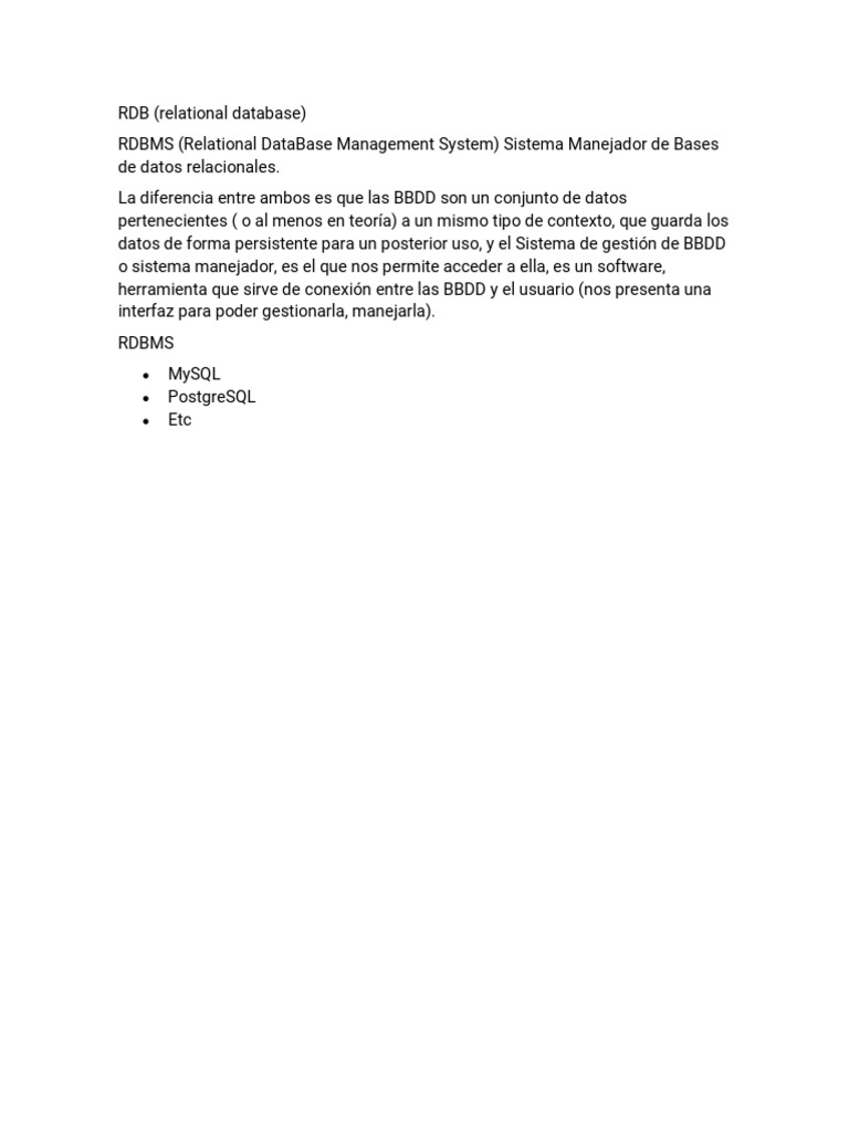 14 - 66 Qué Es RDB y Rdbms | PDF