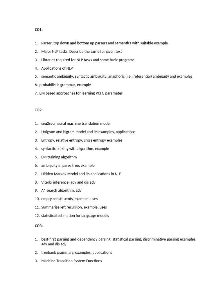 NLP Topics | PDF | Language Arts & Discipline | Technology & Engineering