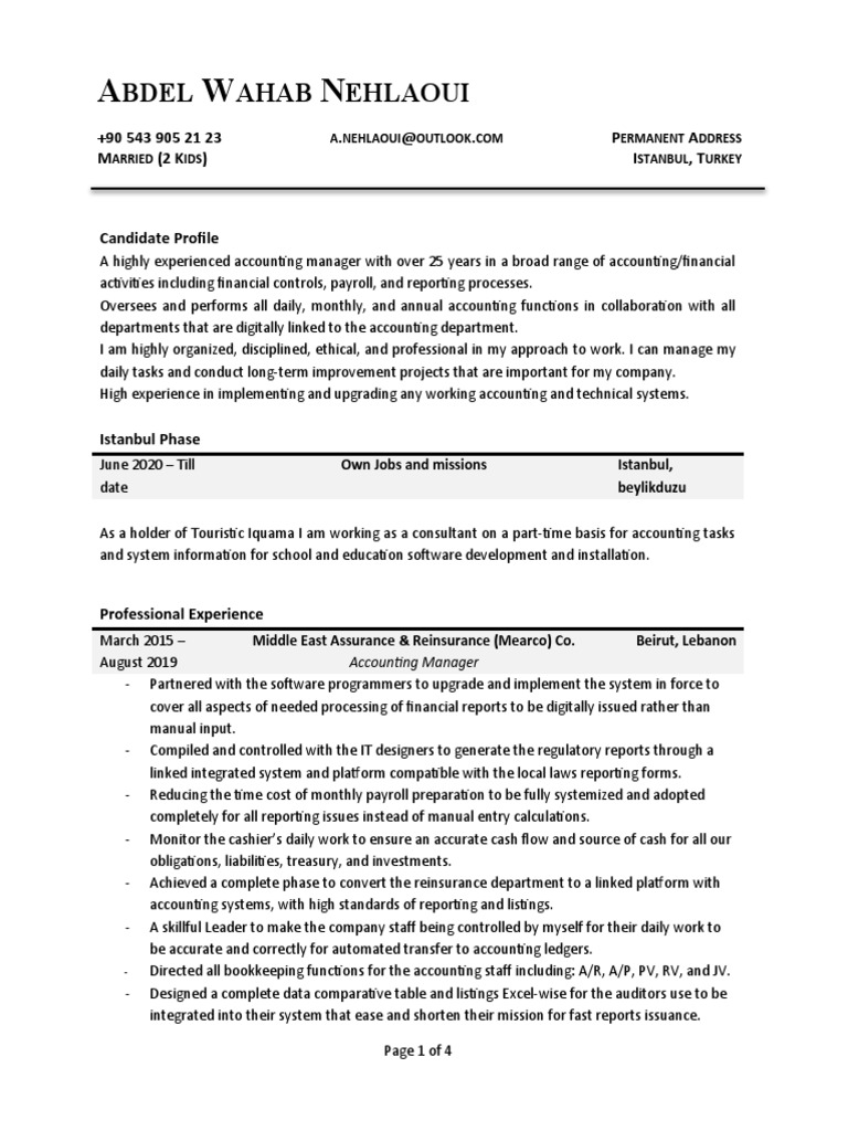 My Resume 1 | PDF | Audit | Accounting