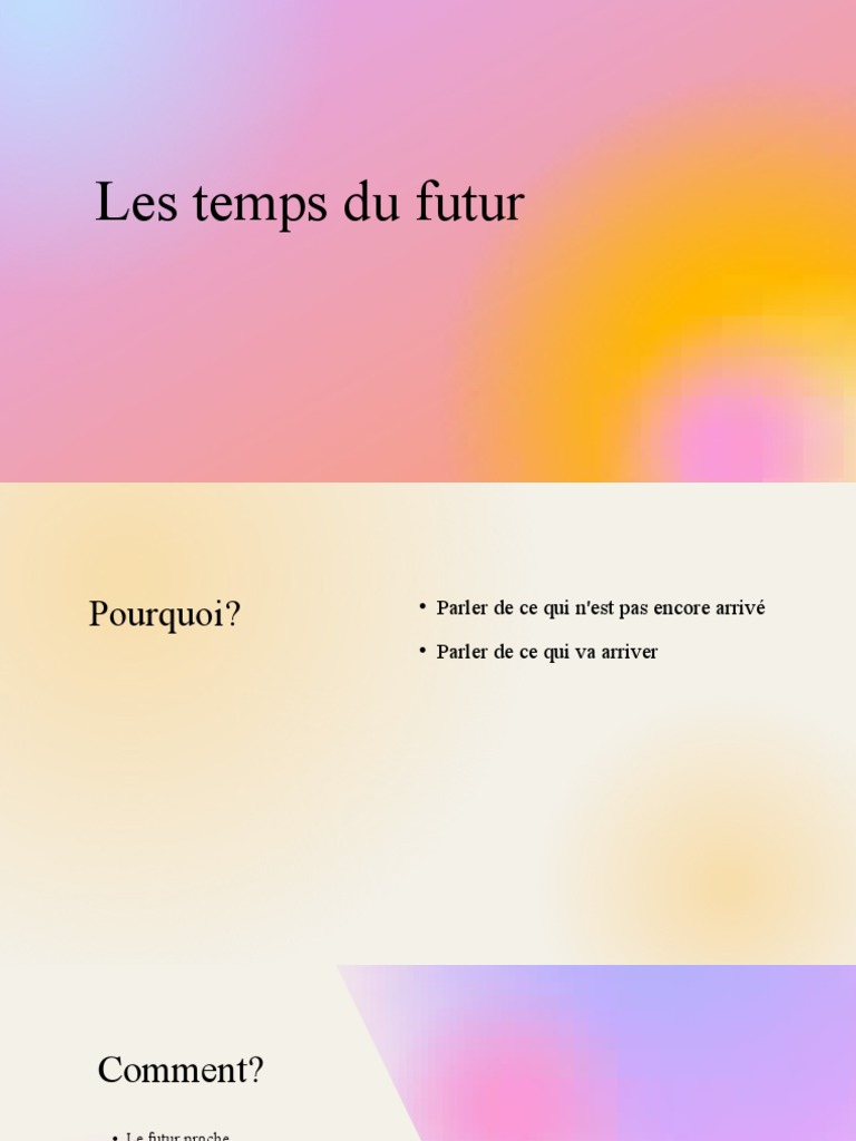 FLE - Temps Du Futur | PDF | Développement personnel