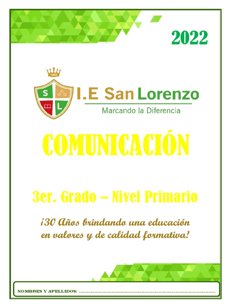 Libro de Com 3ro Prim | PDF | Adjetivo | Sintaxis