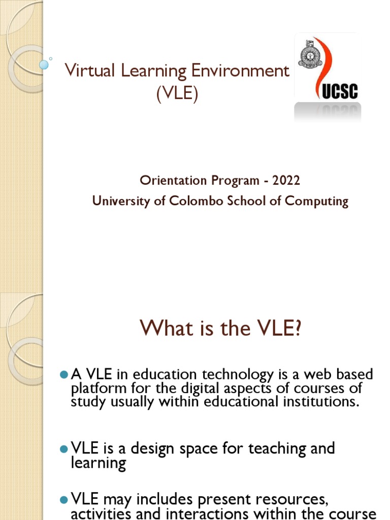 Virtual Learning Environment (VLE) : Orientation Program - 2022 ...